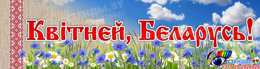 Купить Баннер Квiтней, Беларусь! с васильками 📄 с доставкой по Беларуси ...